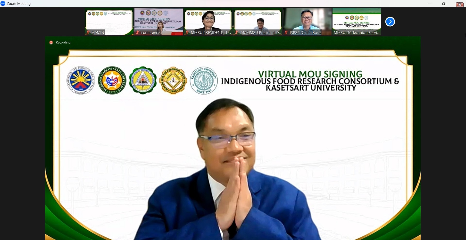 KU-KU News | Virtual MOU Signing Ceremony – Indigenous Food Research C...